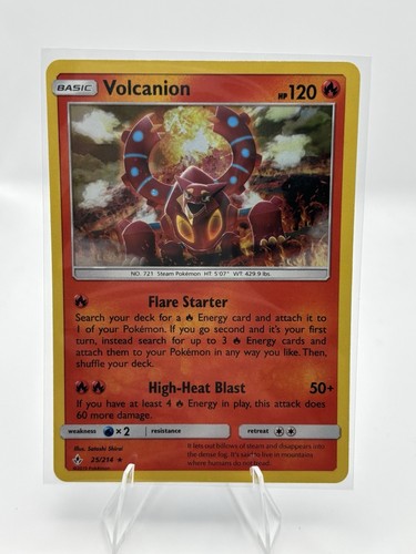 Pokemon Card Volcanion Holo Rare 25/214 Unbroken Bonds | eBay