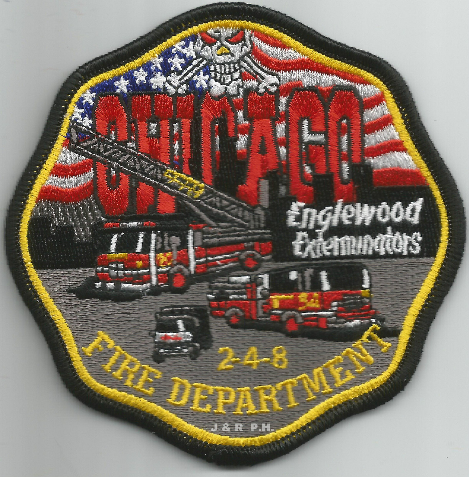 Chicago Engine-54 / Lad-20 "Englewood Exterminators", IL (4" x 4") fire ...