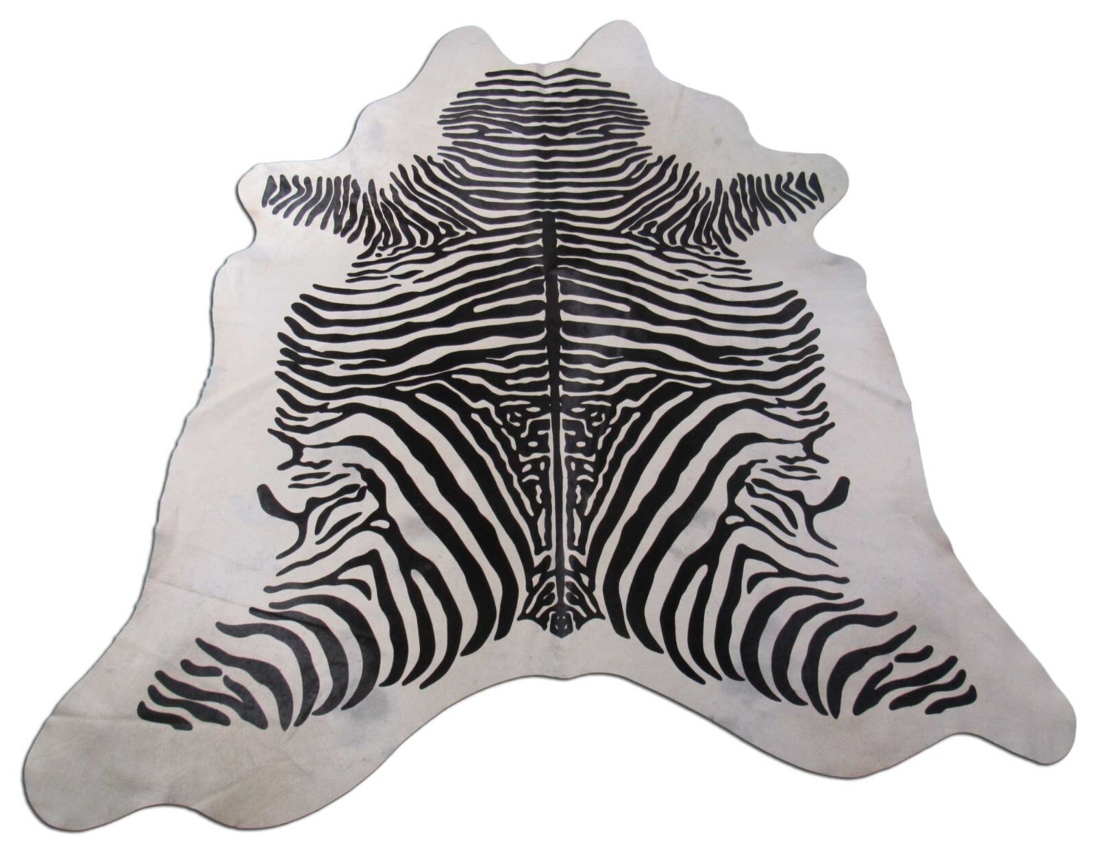 Zebra Cowhide Rug Size: 7' X 6' Zebra Print Brazil Cow Hide Rug | eBay