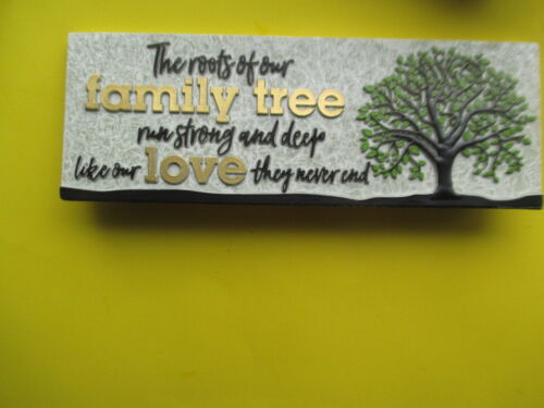 Family Tree Sign Home Decor Desk/Table Sign Plaque - 8in X 3in | eBay