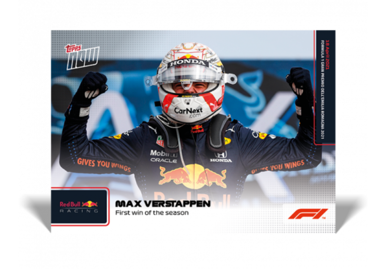 F1 Topps Now 2021 MAX VERSTAPPEN First win - Card No. 4 Topps USA | eBay