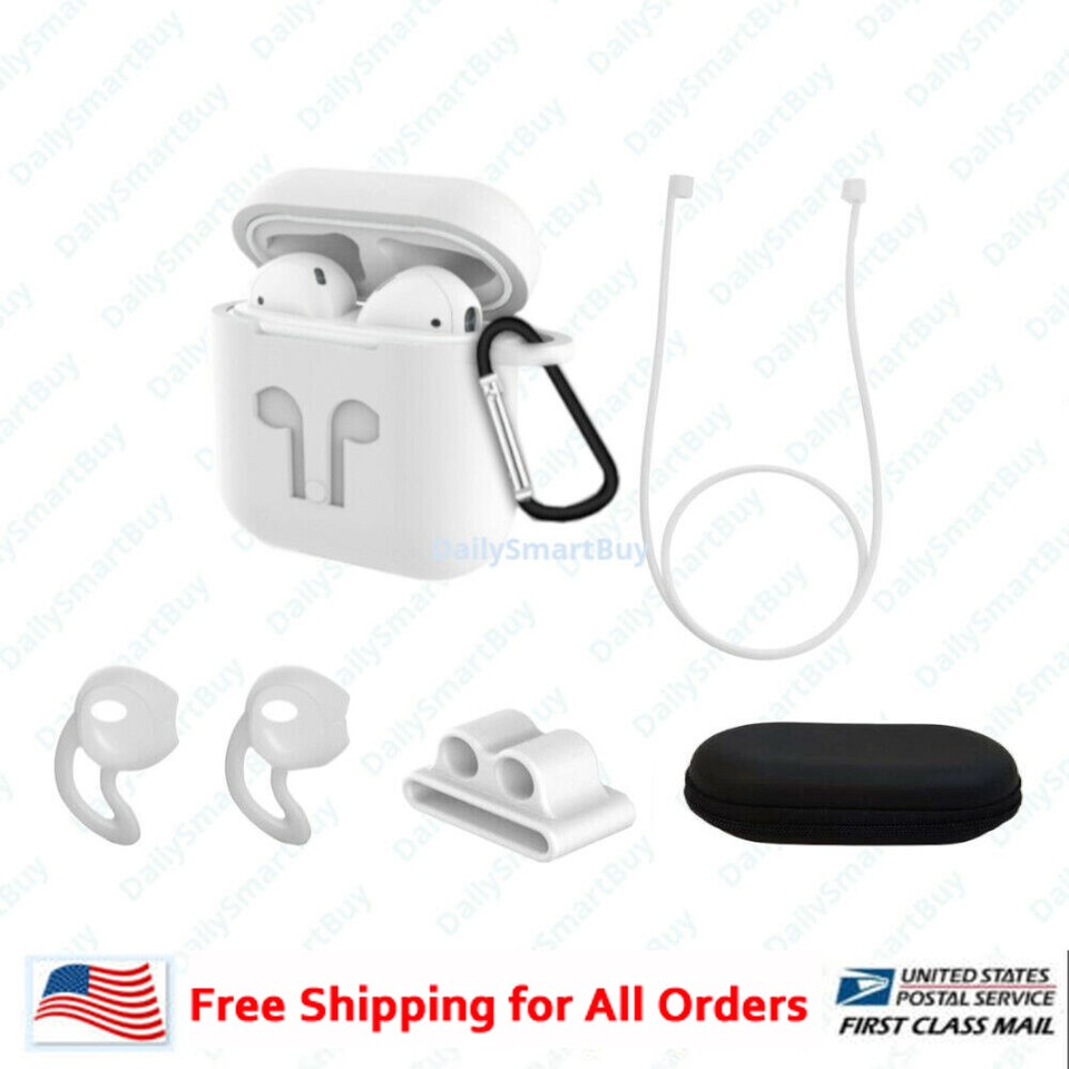 Silicon Cover For Apple AirPods Earpod with Box Hook,Strap,Holder ...
