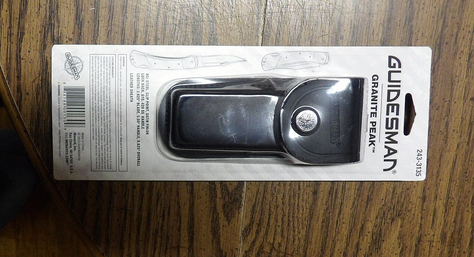 Guidesman Granite Peak Outdoor Folding Knive w/ Sheath UNOPENED Mint In ...
