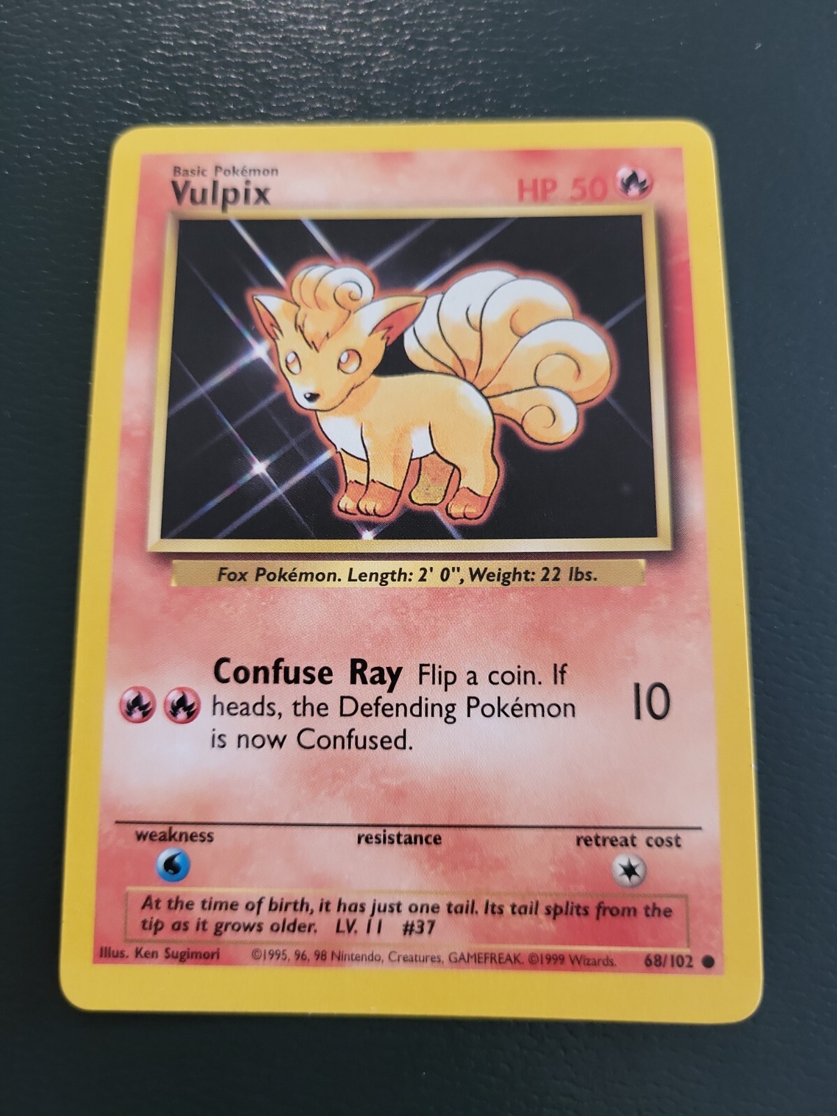 NM Vulpix Pokémon Base Set 68/102 Regular Unlimited Common **Actual ...