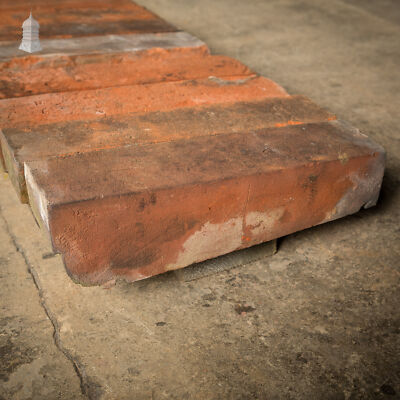 Red Brick Wall Copings, 318 Pieces of 19th C Red Brick Coping, 27 ...