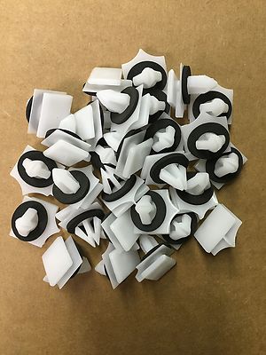 QTY 10: New GM Rocker Panel Moulding Clips White Nylon 11518357 USA ...
