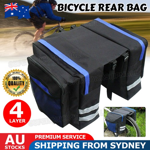 Bike Bicycle Rear Rack Pannier Bag Waterproof Seat Box Cycling Carrier ...