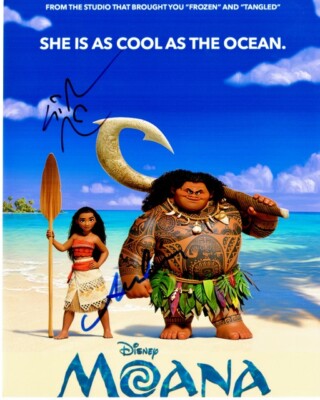 Lin-Manuel Miranda and Auli'i Cravalho Signed - Autographed MOANA 8x10 ...
