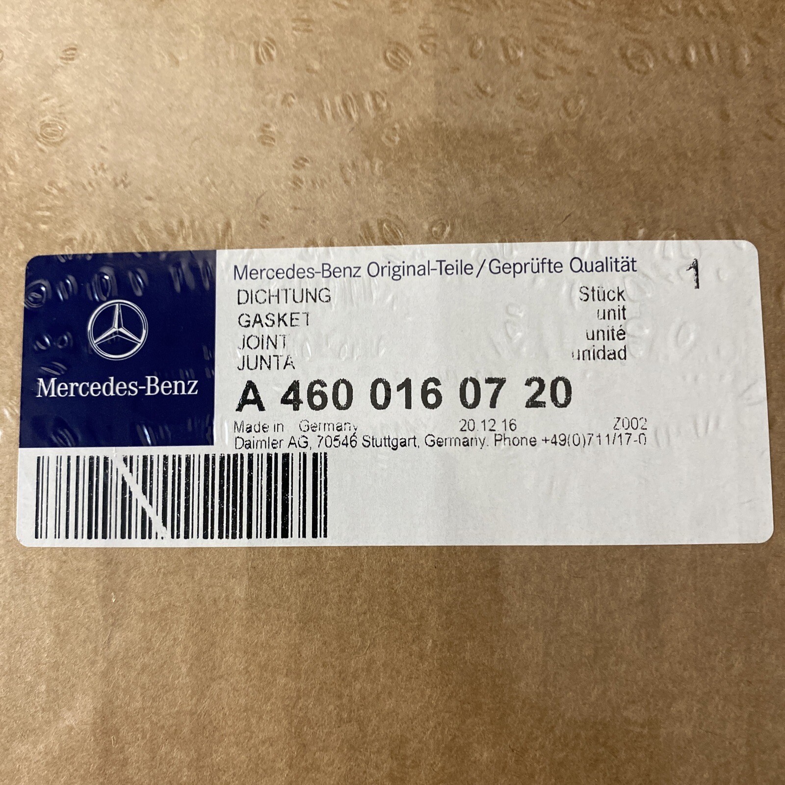 MERCEDES TRUCK OM457/460 GUARNIZIONE TESTATA CILINDRO OEM A4600160720 ...