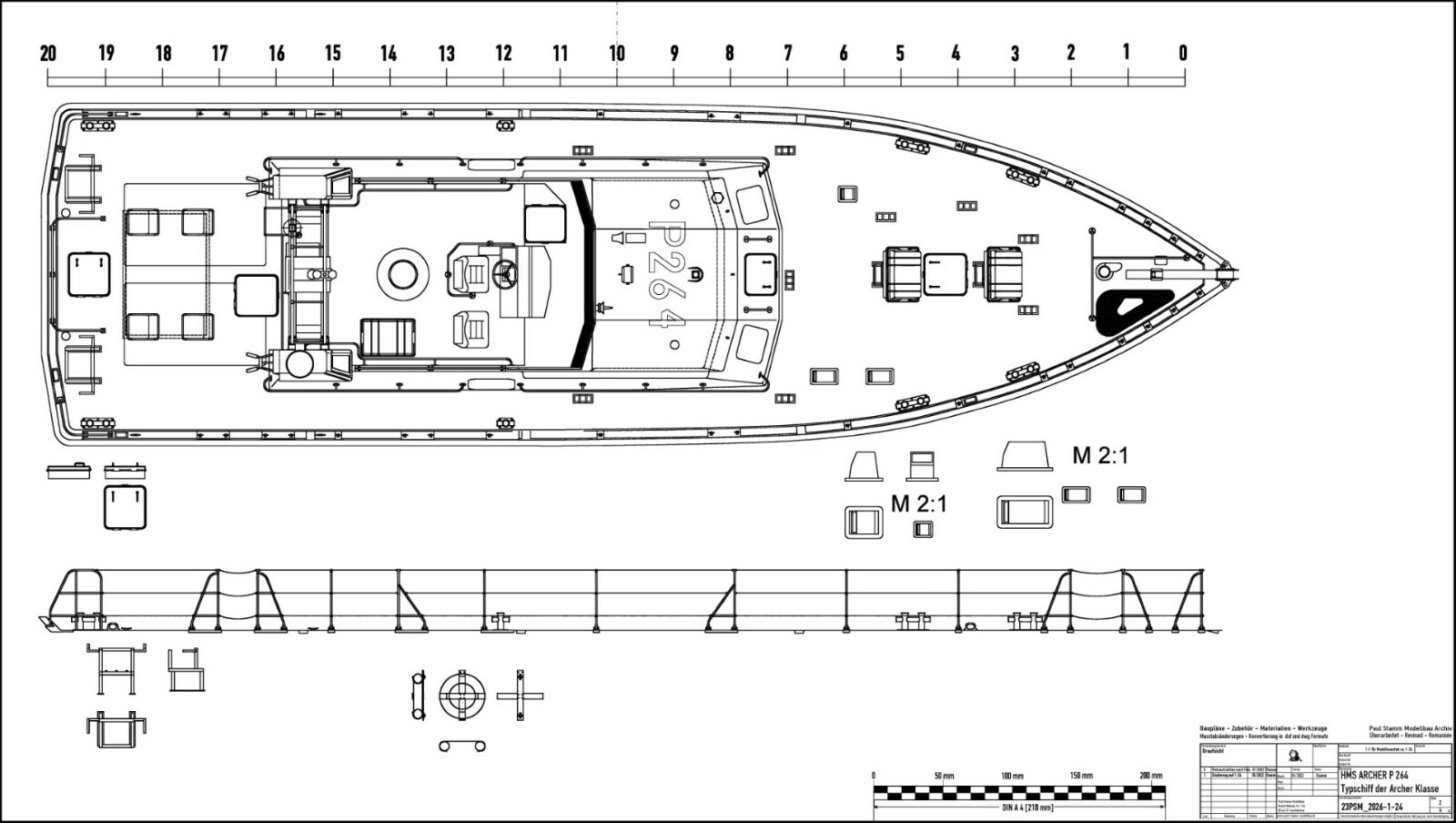 HMS BLAZER (P 279) . HMS ARCHER (P 264). Modellbauplan im M 1:24 | eBay.de