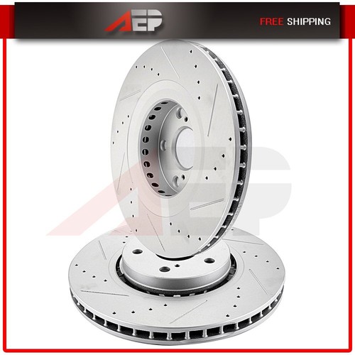 2 Front Drilled Brake Rotors Disc For Lexus RX330 RX400h RX350 Toyota ...