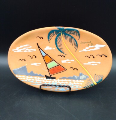 Dominican Republic Folk Art Pottery Wall Plate Sosua | eBay