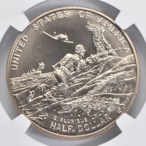 MS70 1991-1995-P World War 2 WWII Commemorative Half Dollar NGC *7600 ...