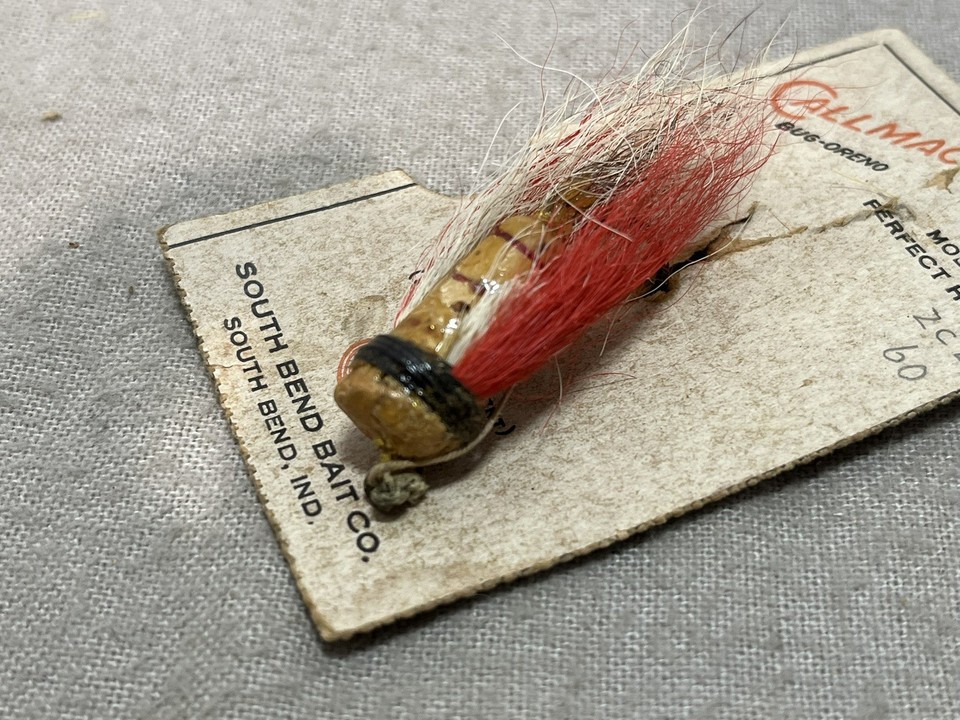 South Bend Callamac Bass Bug Fly Rod Lure On Card | eBay