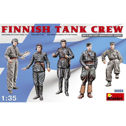 FINNISH TANK CREW KIT 1:35 Miniart Kit Figure Militari Modellino Nuovo ...