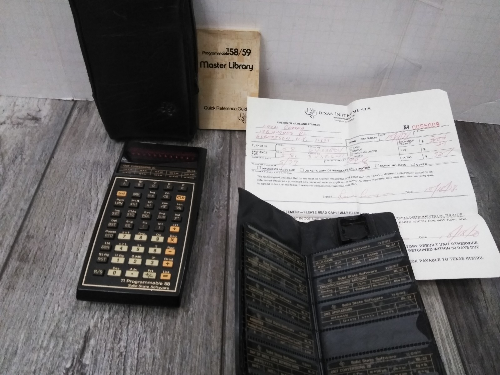 VTG. Texas Instruments TI-58 Programmable Calculator w/ Master Library ...