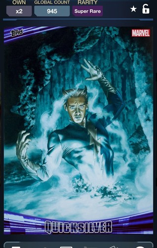 Topps Marvel Collect Digital 2021 Trouble Uproar Blue QUICKSILVER Super ...