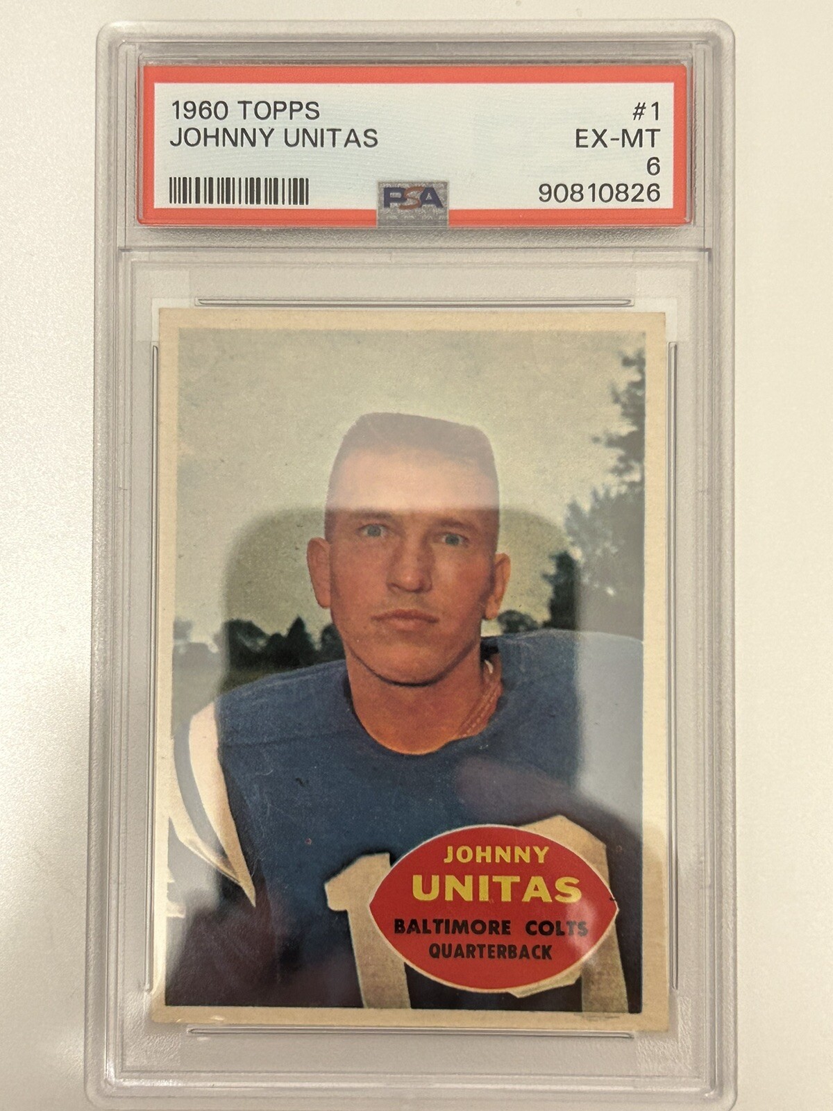 1960 Topps #1 Johnny Unitas PSA 6 Baltimore Colts HOF NFL Louisville ...