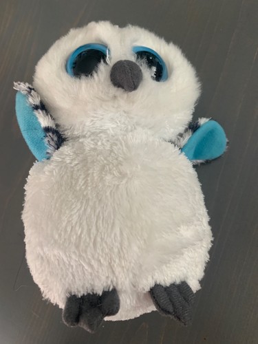 Ty Beanie Boos Spells the Owl 6" Plush Snowy White Blue Glitter Eyes ...