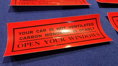 Vintage NYPD RMP Vehicle Carbon Monoxide Stickers New York City Police ...