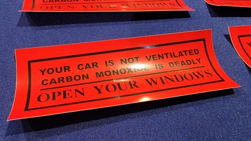 Vintage NYPD RMP Vehicle Carbon Monoxide Stickers New York City Police ...