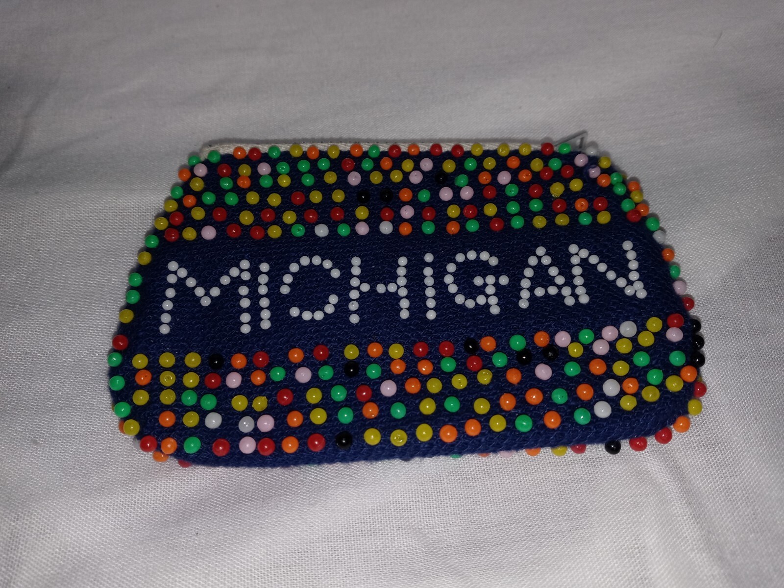 MICHIGAN NATIVE AMERICAN SEED BEAD COIN PURSE ZIPPER … - Gem