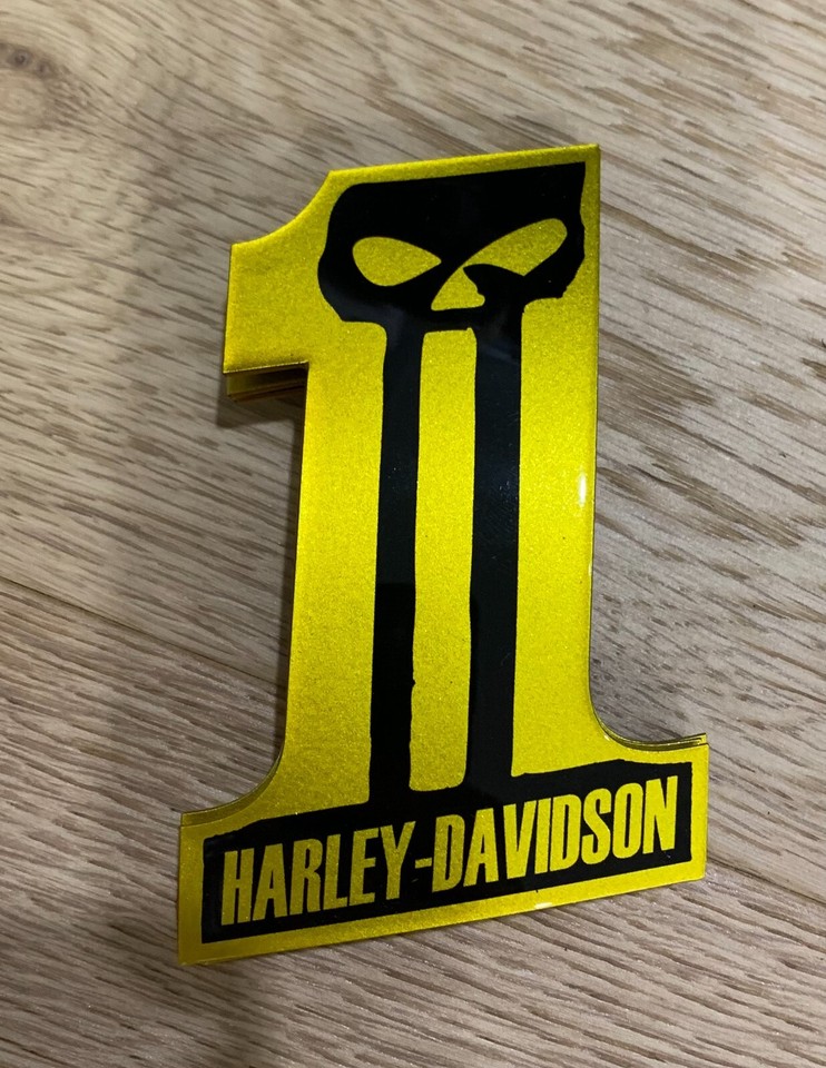 Custom metal tank emblems, Harley #1 badges with willie g | eBay