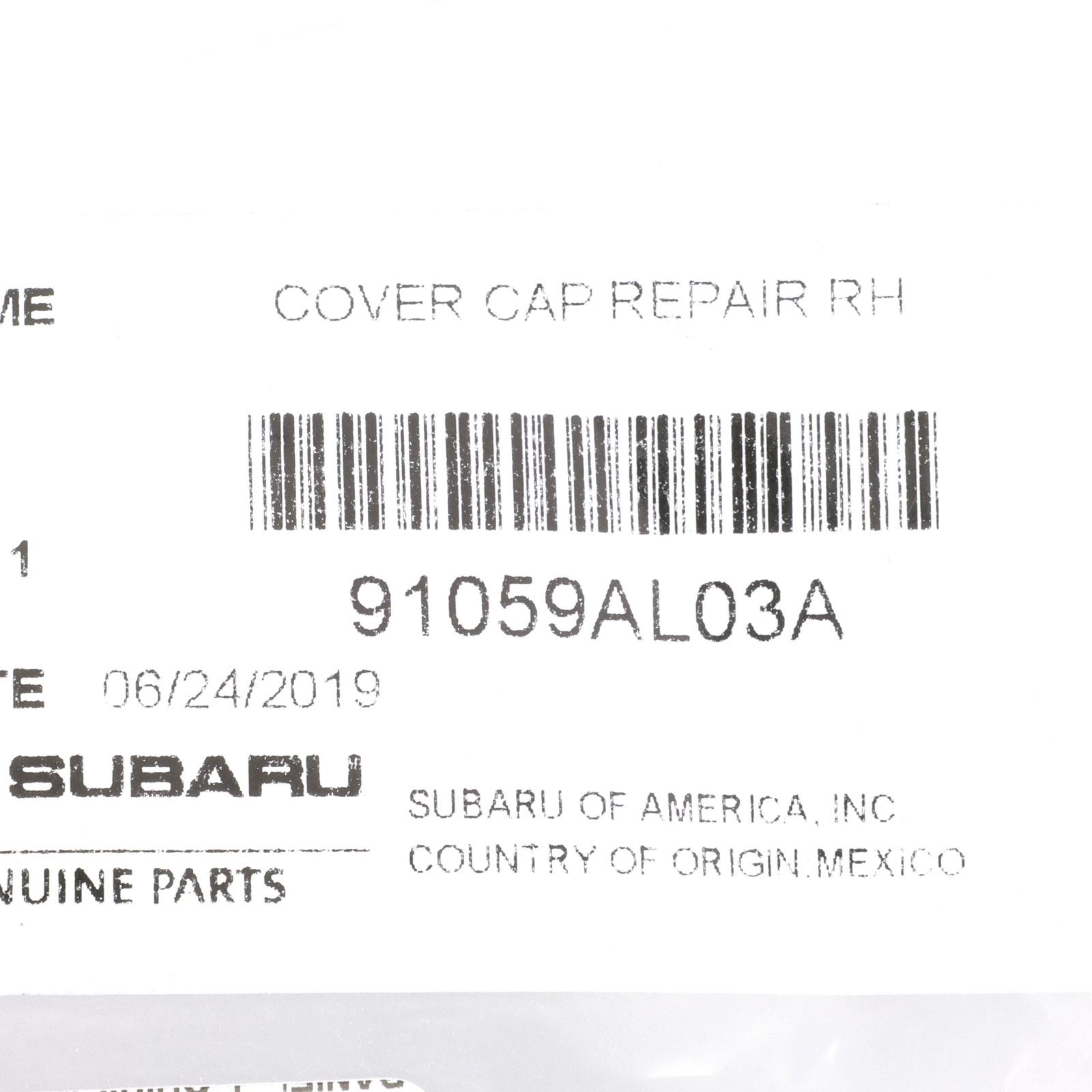 OEM NEW Exterior Passenger Side Mirror Cover Cap 15-17 Legacy Outback ...