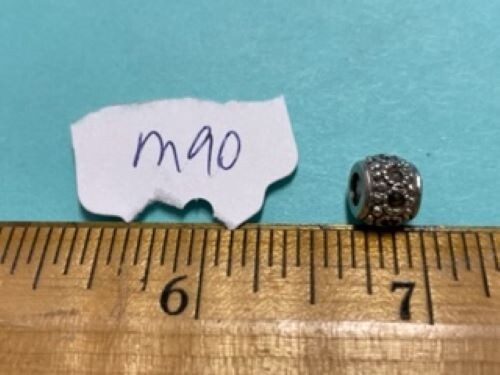 Sterling Silver and Marcasite Bead Finding - Barrel - M90 - 6 mm - NEW ...