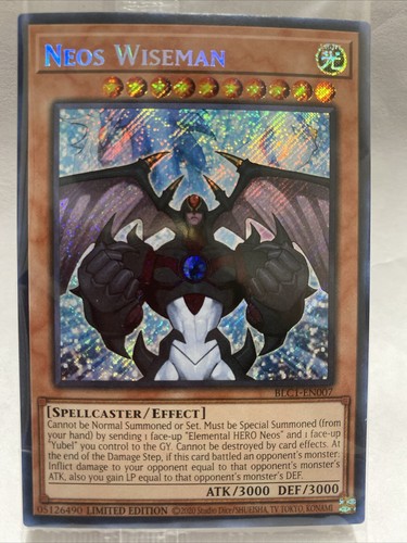 YUGIOH TCG NEOS WISEMAN BLC1-EN007 SECRET LIMITED EDITION SEALED | eBay