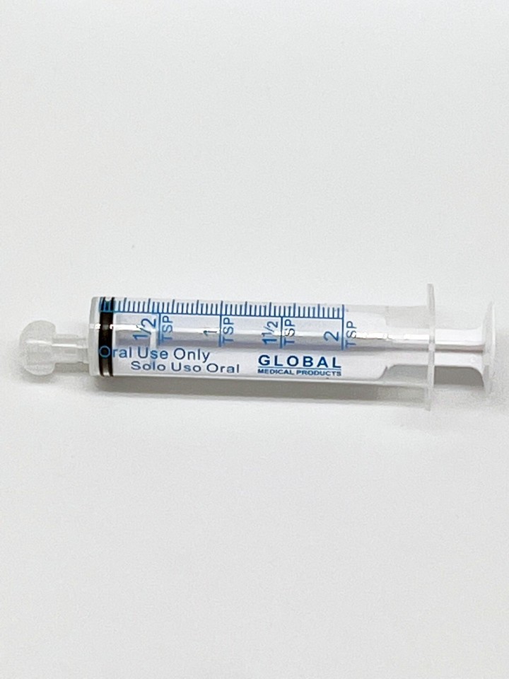 10cc ULTRA-FLO ORAL Syringes 10ml non-Sterile Syringe + CAP- 2 Teaspoon ...