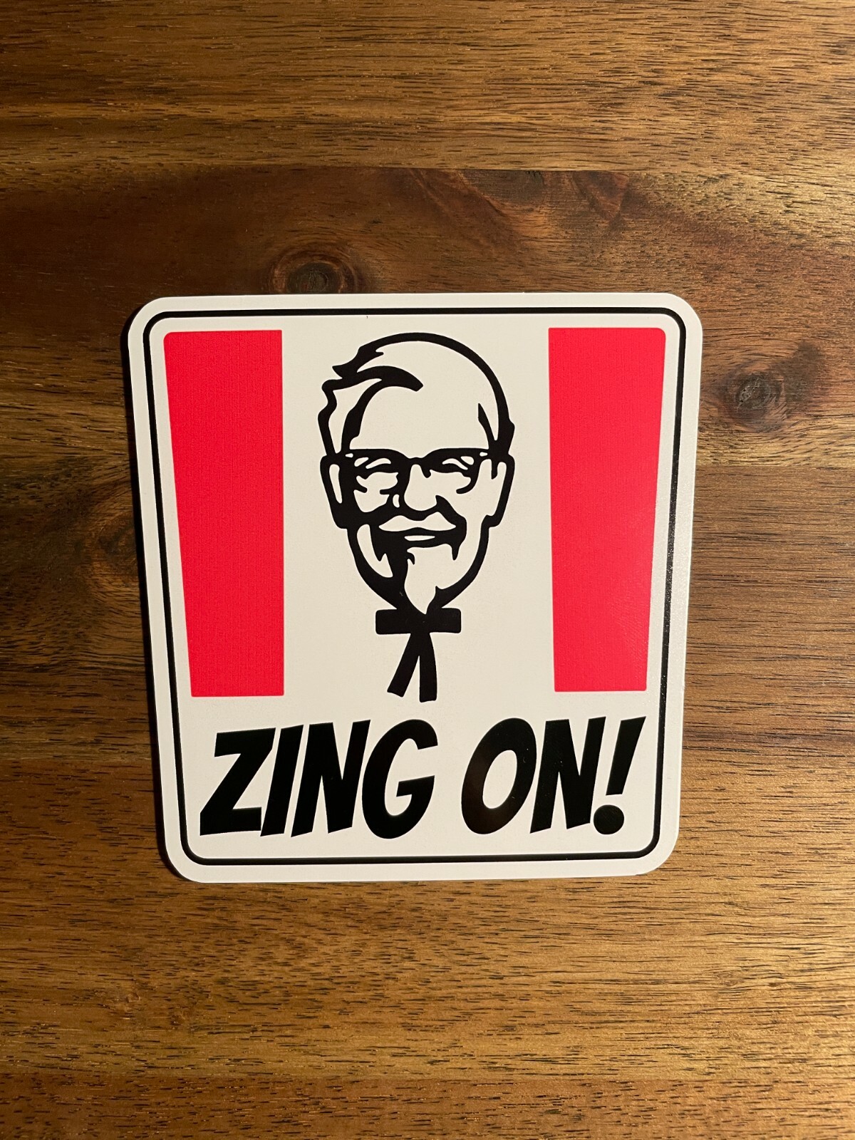 ZING ON! KFC Zinger Box Custom Vinyl Sticker Decal - EXCELLENT QUALITY ...
