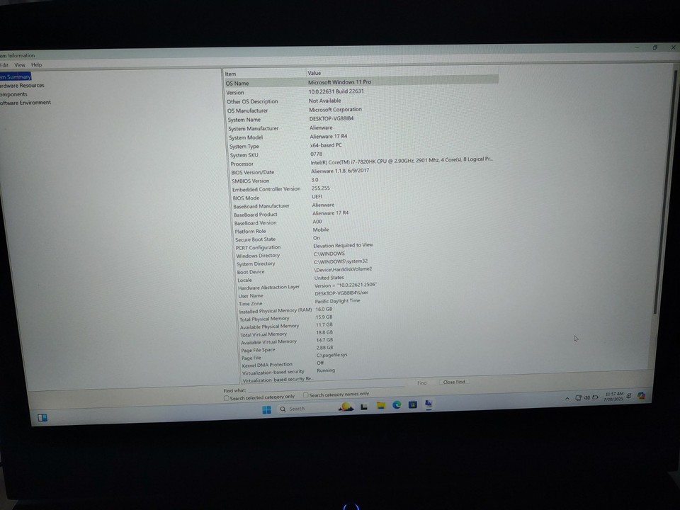 Alienware 17 R4 Gaming Laptop 120Hz 2.90GHz i7-7820HK 16GB 1TB HDD ...