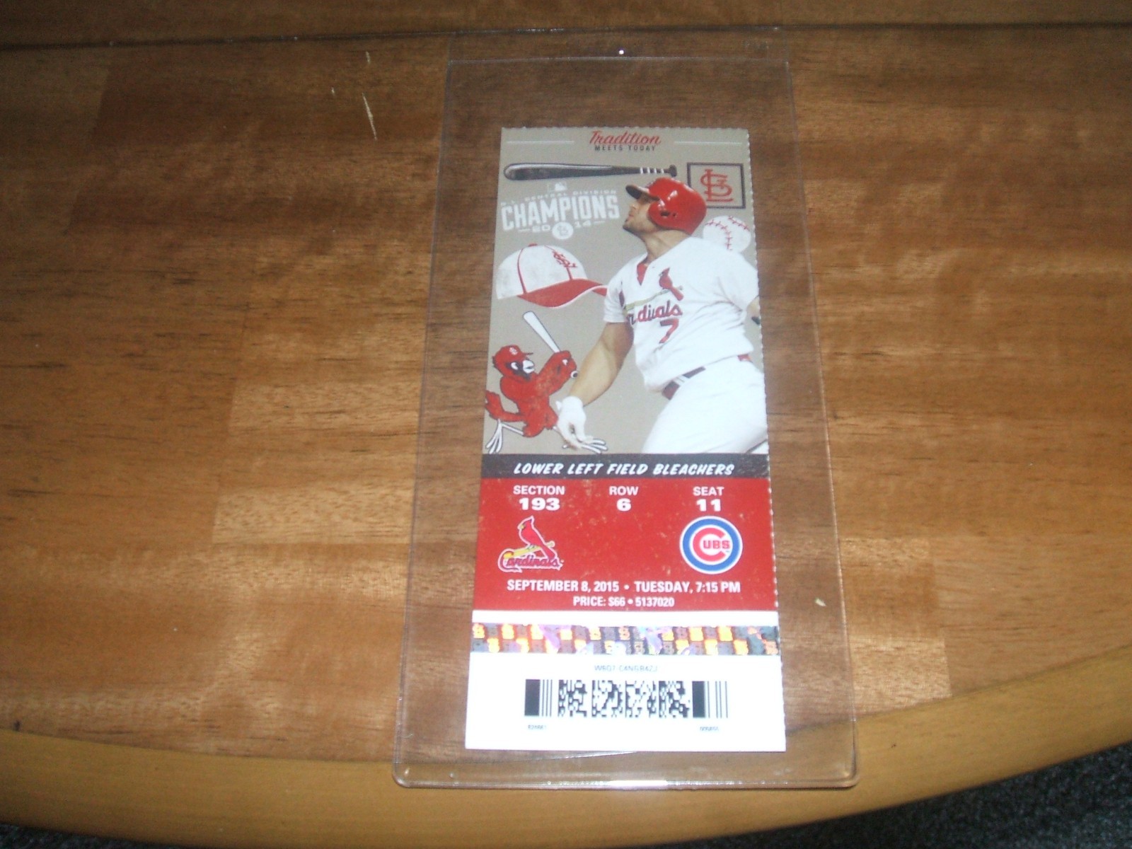 CUBS ANTHONY RIZZO MILESTONE CAREER HR#100 MINT SEASON TICKET 9/8/15 ...