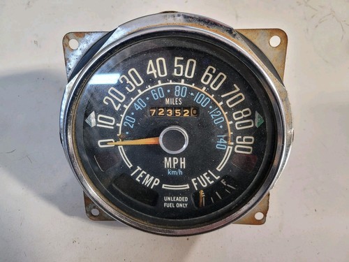 Jeep 76-86 CJ OEM Speedometer Cluster 72K Mi CJ5 CJ7 CJ8 Fuel Temp ...