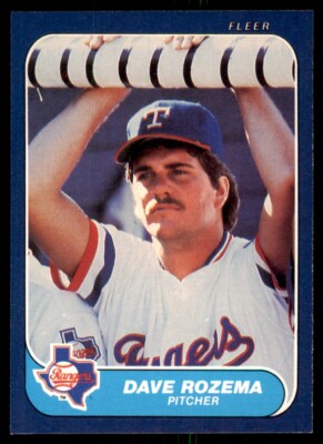 1986 Fleer Baseball Dave Rozema . Texas Rangers #570 | eBay