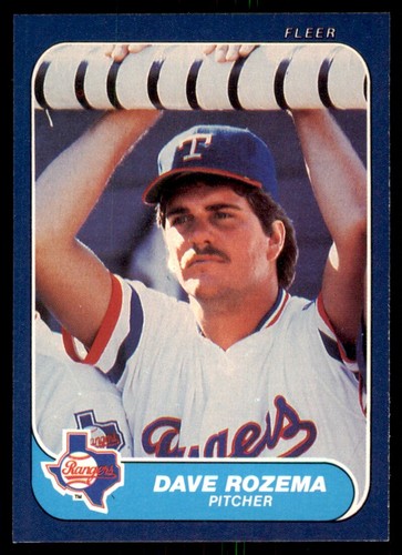 1986 Fleer Baseball Dave Rozema . Texas Rangers #570 | eBay