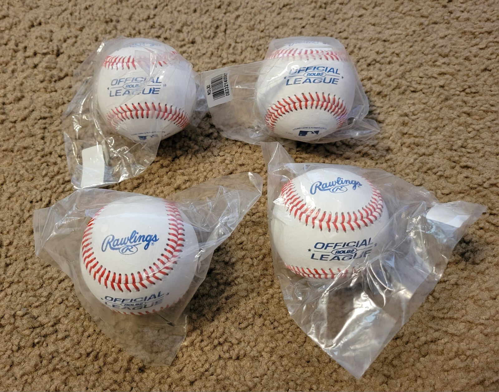 Lot Of 4 Brand New Rawlings ROLB2 Official League 5 Oz 9 Inch Baseballs ...