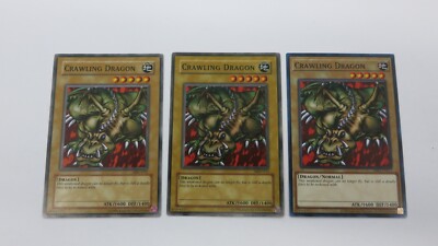 3x CRAWLING DRAGON MONSTER MRD-012 UNLIMITED EDITION COMMON YUGIOH NM ...