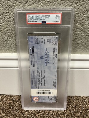 Derek Jeter Last Home Run Ticket! - HR # 260 PSA 4 - Box office full ...