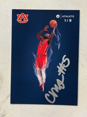 CHRIS MOORE 2024 ONIT Auburn Basketball On Card NINE SERIES Auto # 1/9 ...