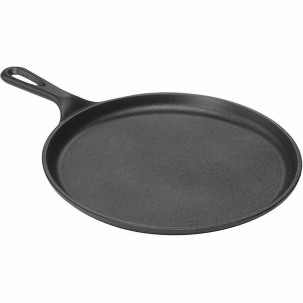 Lodge L9OG3 Pre-Seasoned Round Griddle 10.5-Inch Cast-Iron Frying Pan ...