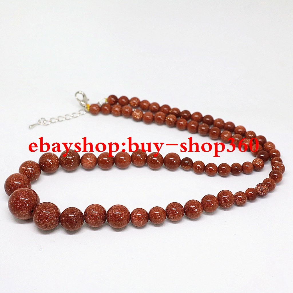 6-14mm Gold Blue Galaxy Staras Blue Sand Sun Sitara Gems Necklace 18 ...