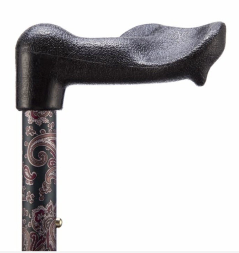 Arthritis Palm Grip LEFT Handed Walking Stick Cane Ergonomic Folding ...