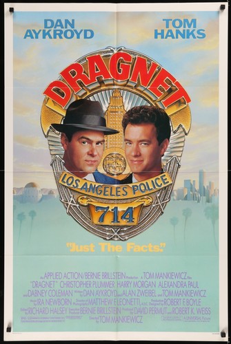 Dragnet (1987) - original movie poster - Dan Aykroyd - Tom Hanks | eBay