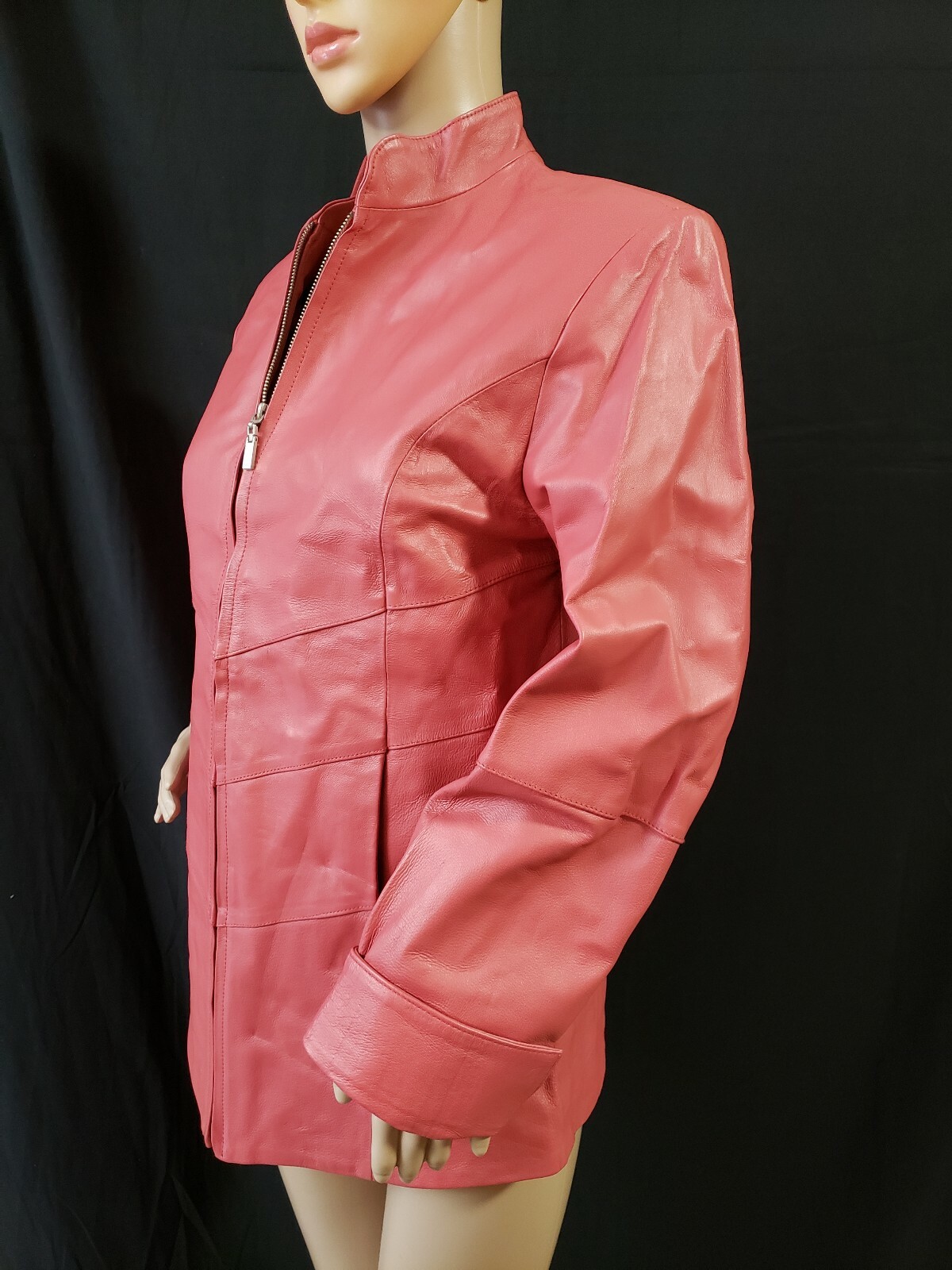 Pamela McCoy Collections Genuine Leather Women Blazer… - Gem