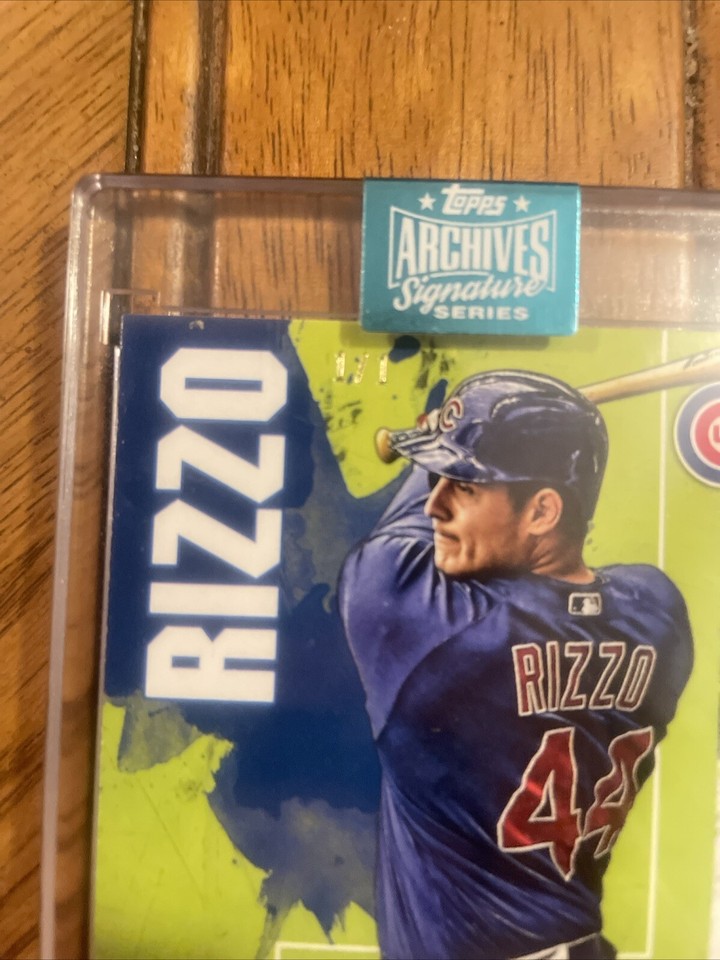 Topps Archives Signature Series- Anthony Rizzo Auto 🔥 1 OF 1 🔥 | eBay