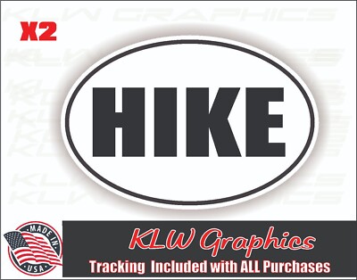 Hike Euro Oval Vinyl Decal Sticker Rock Climb Car Truck Trails JK JL ...