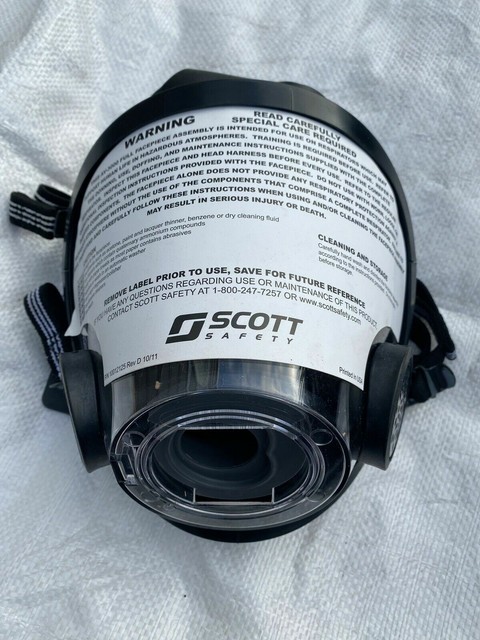 SCOTT Av3000 Grey Nosecup SCBA Firefighter Mask Kevlarheadnet Size ...