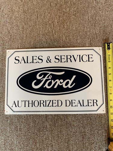 Sales And Service Ford Authorized Dealer Metal Sign | eBay